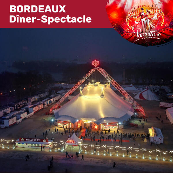 BORDEAUX DÎNER-SPECTACLE le samedi 24 janvier 2026